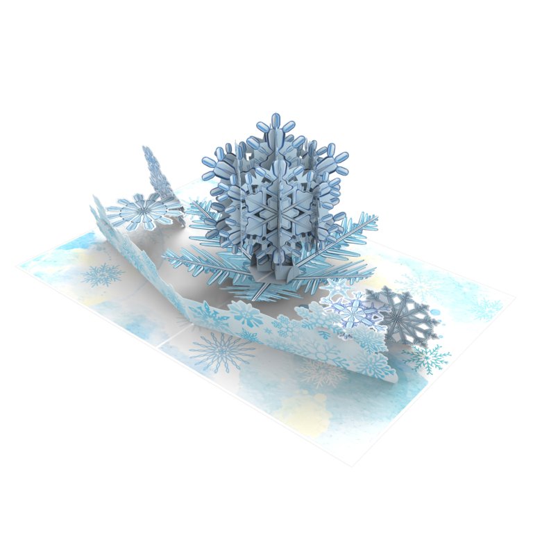 White Snowflake 3D Pop Up Card - SkyPop - Wholesale, Manufacture ...