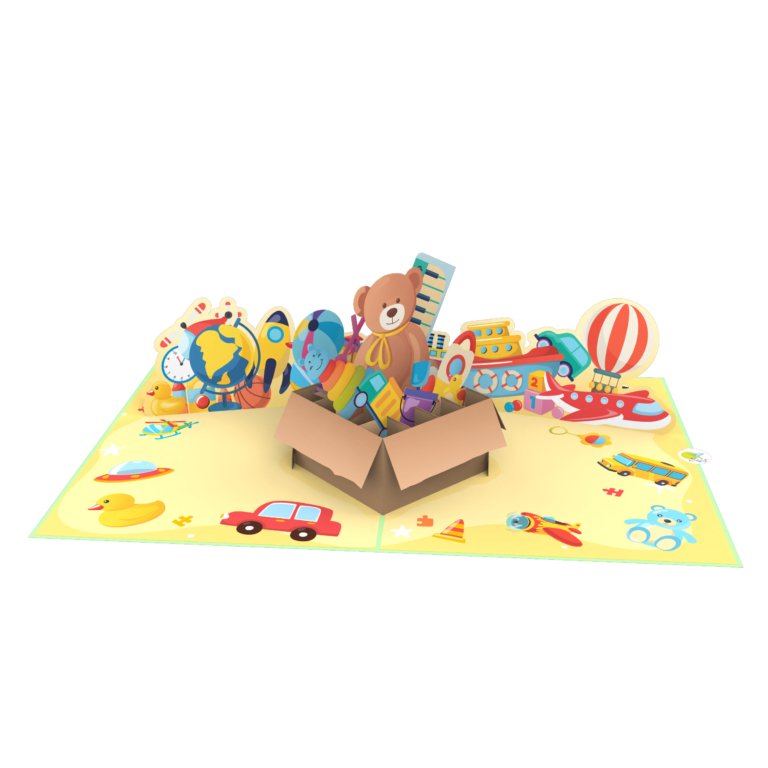 Birthday Toy Box 3D Pop Up Card - SkyPop - Wholesale, Manufacture ...