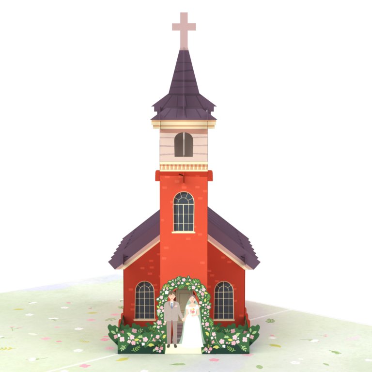 Spring Church Wedding 3D Pop Up Card - SkyPop - Wholesale, Manufacture ...