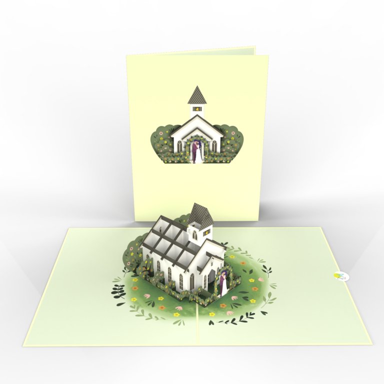 Church Wedding 3D Pop Up Card - SkyPop - Wholesale, Manufacture ...