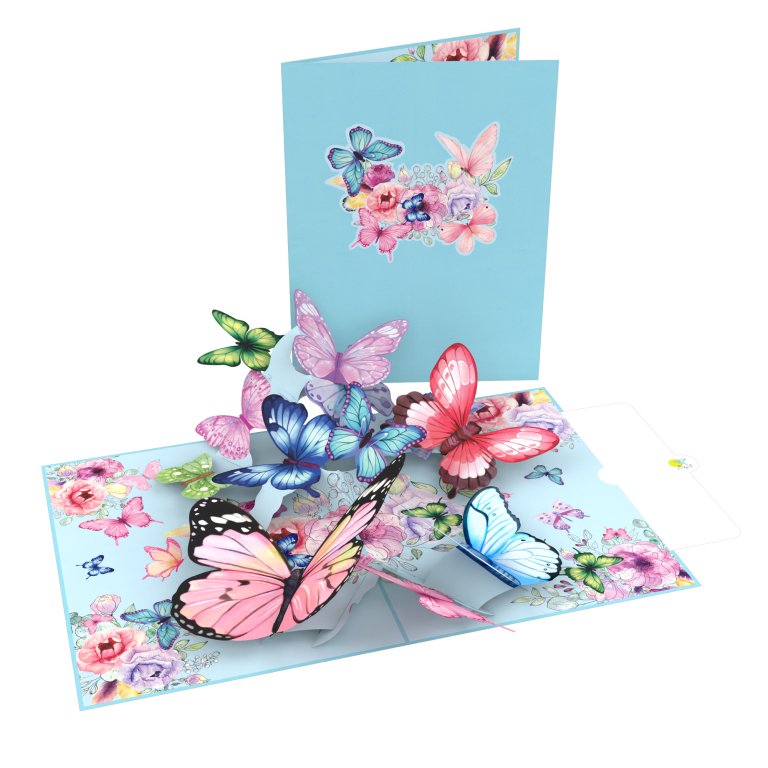 Lovely Butterfly Paradise 3D Pop Card - SkyPop - Wholesale, Manufacture ...