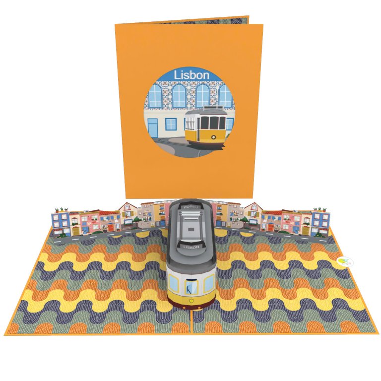 Trams In Lisbon 3D Pop Up Card - SkyPop - Wholesale, Manufacture ...