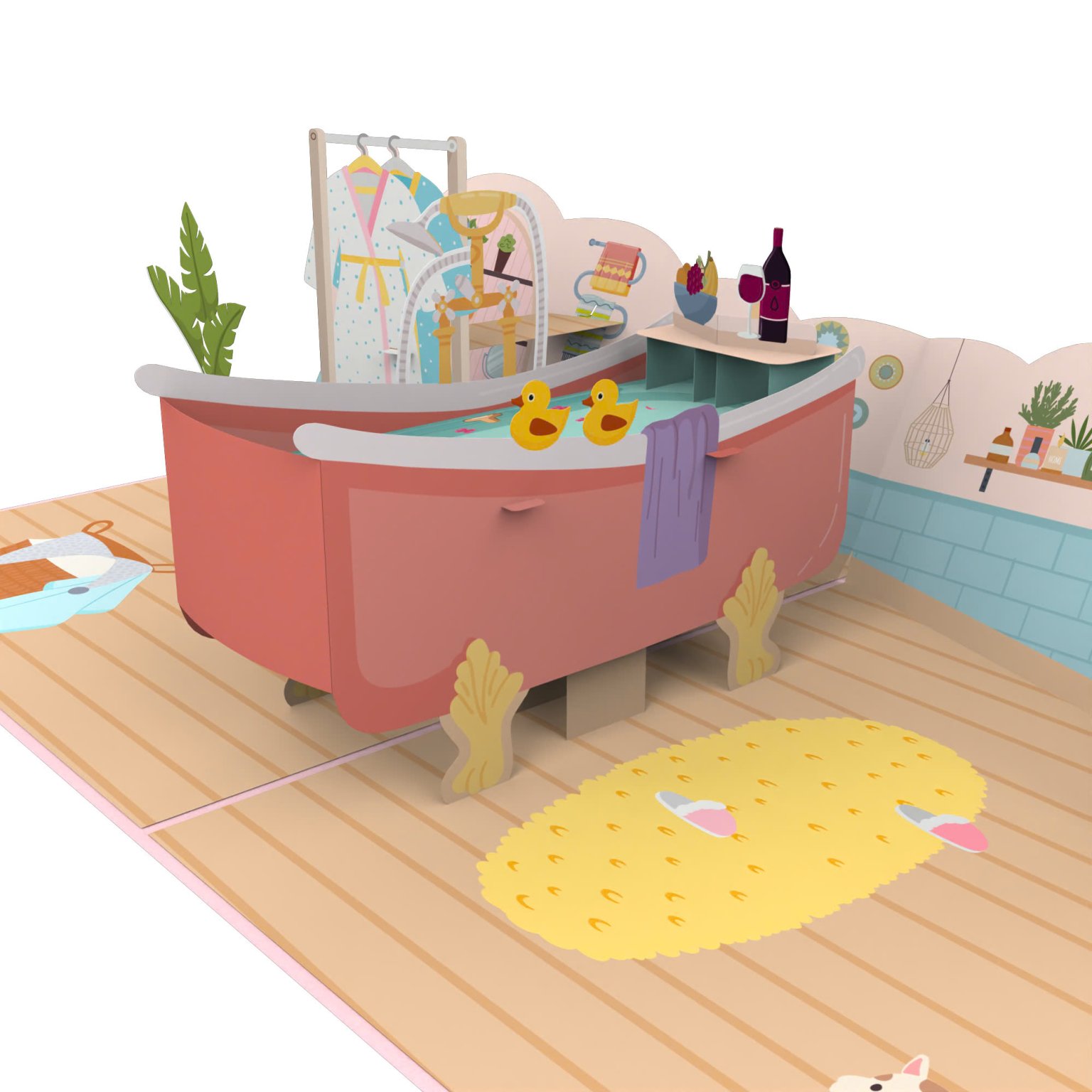 Dreamy Bathtub 3D Pop Up Card - SkyPop - Wholesale, Manufacture ...