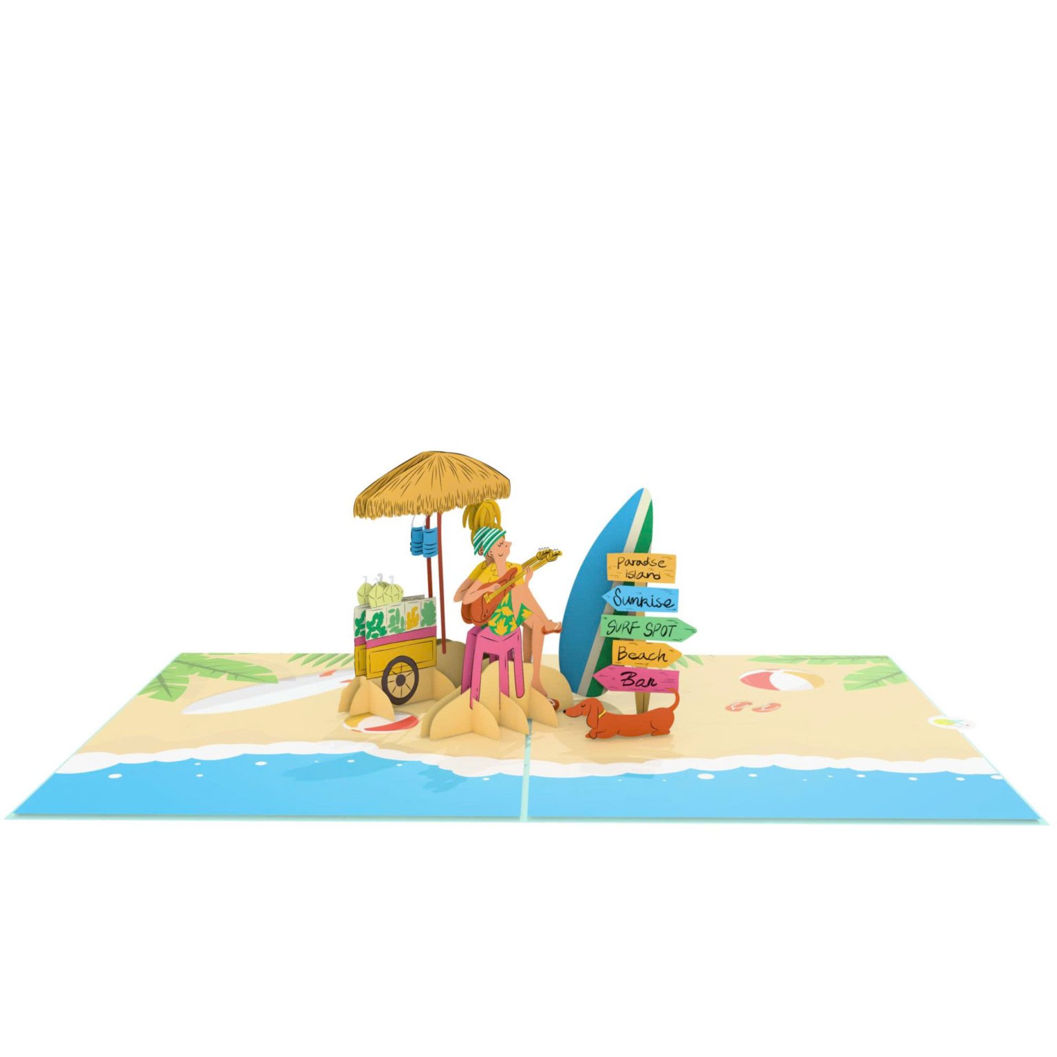 Beach Relaxation 3D Pop Up Card - SkyPop - Wholesale, Manufacture ...