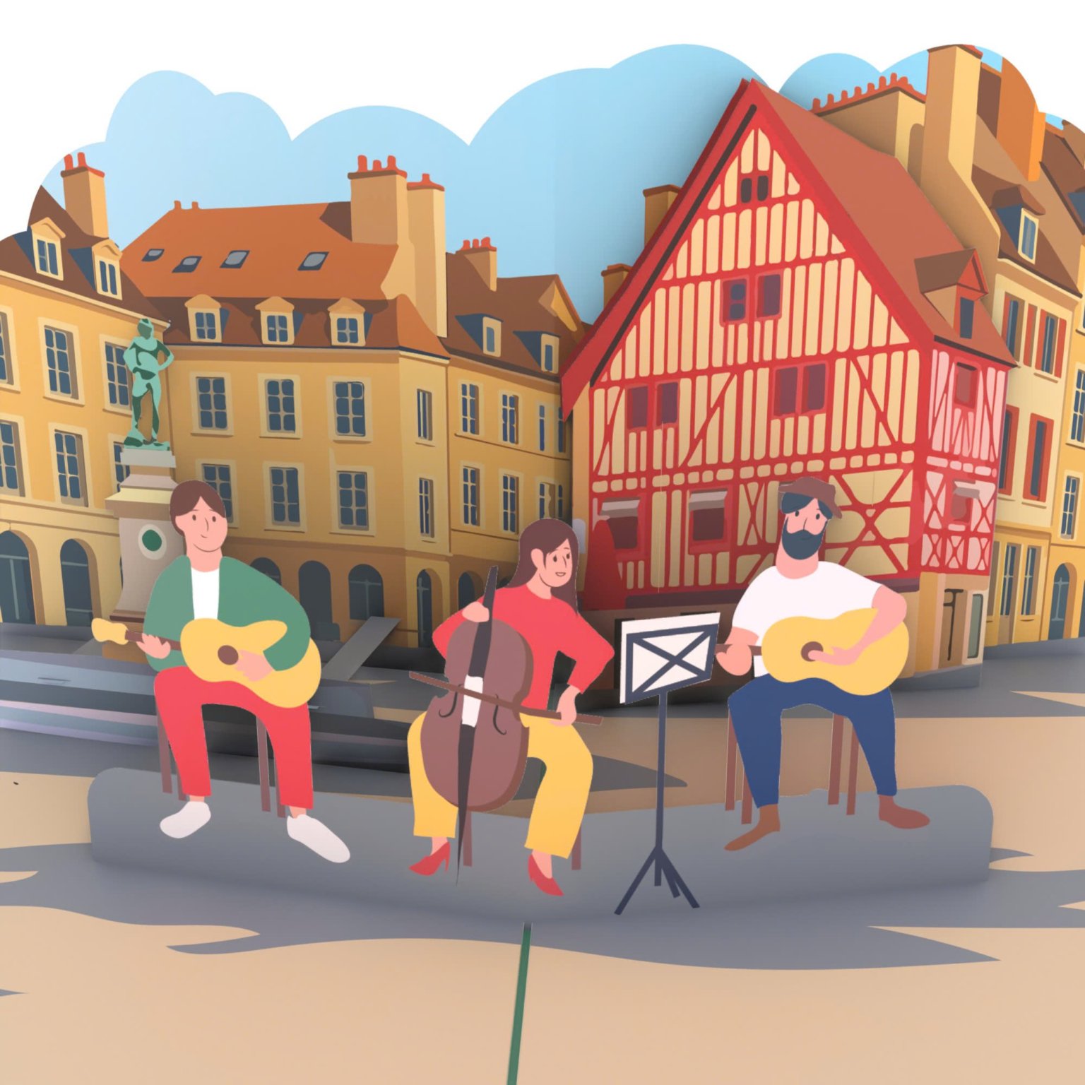 Affiche Dijon 3D Pop Up Card - SkyPop - Wholesale, Manufacture ...