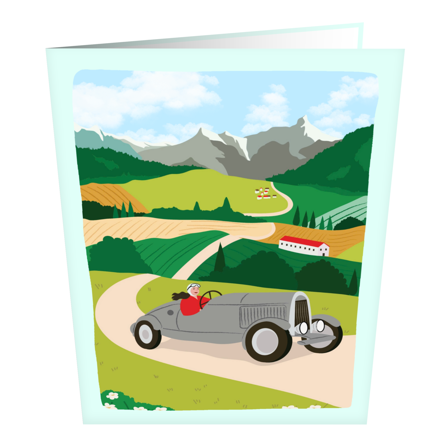 Countryside Road Trip Greeting Card - SkyPop - Wholesale, Manufacture ...