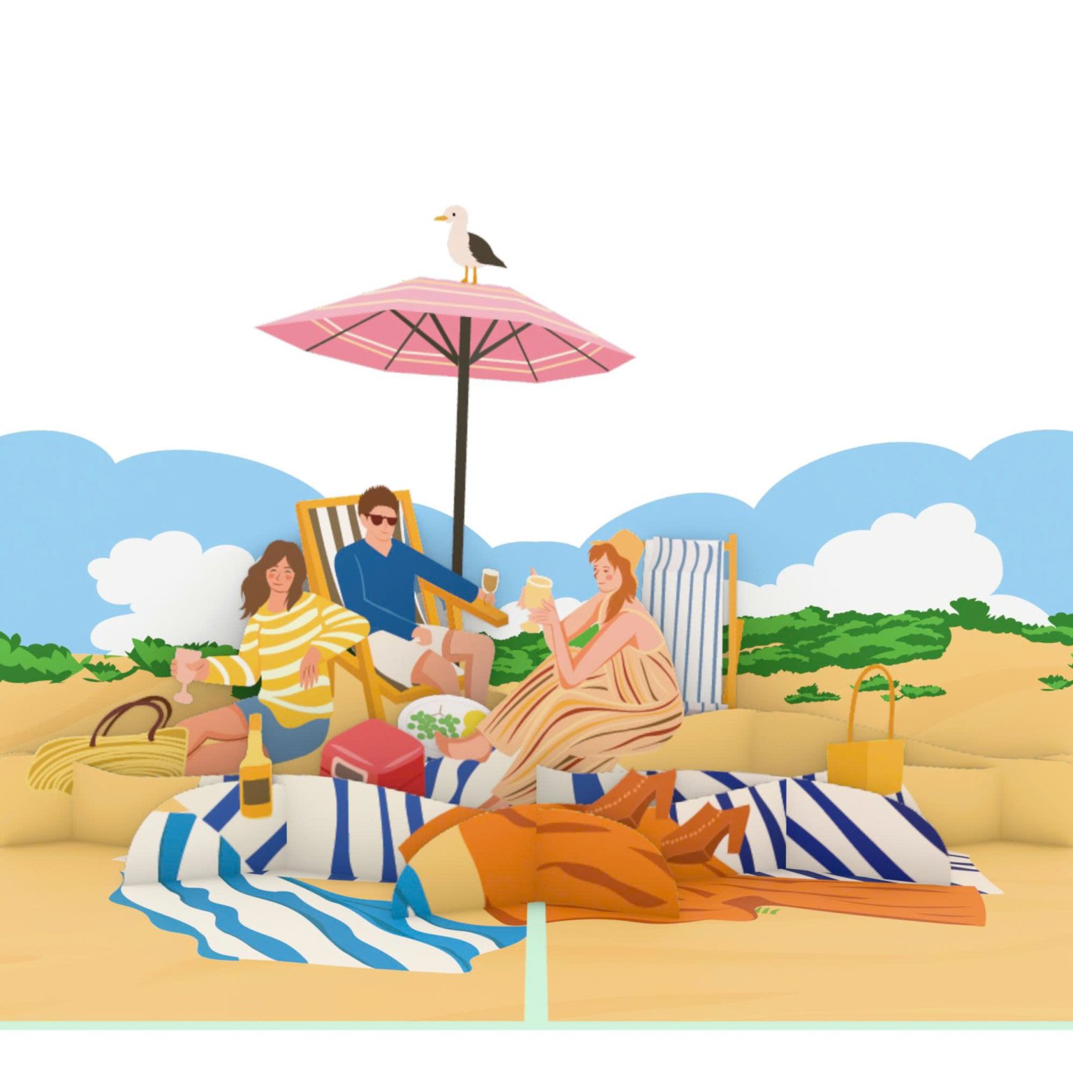 Summer Picnic Vibes 3D Pop Up Card - SkyPop - Wholesale, Manufacture ...