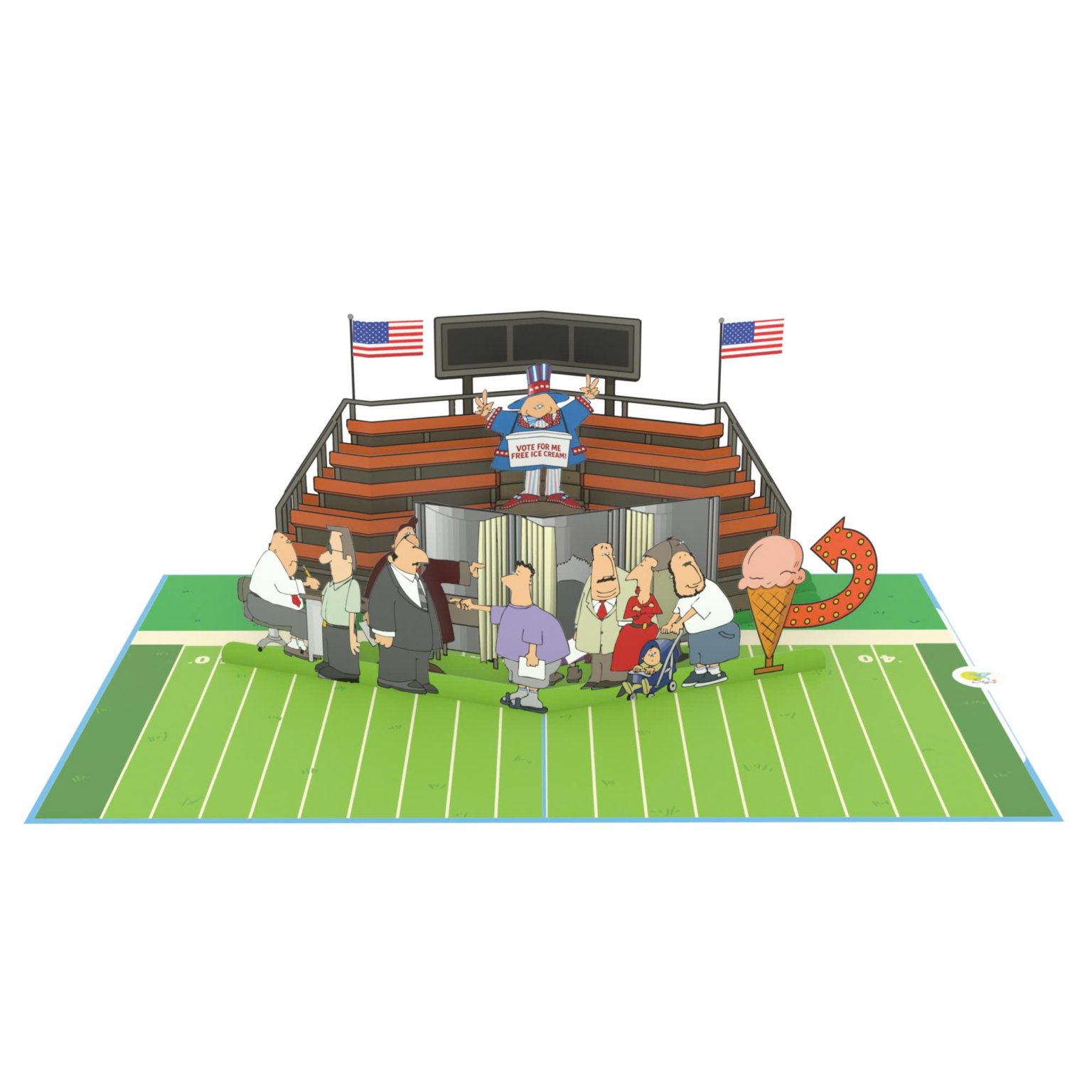 Election Day 3D Pop Up Card - SkyPop - Wholesale, Manufacture, Supplier ...