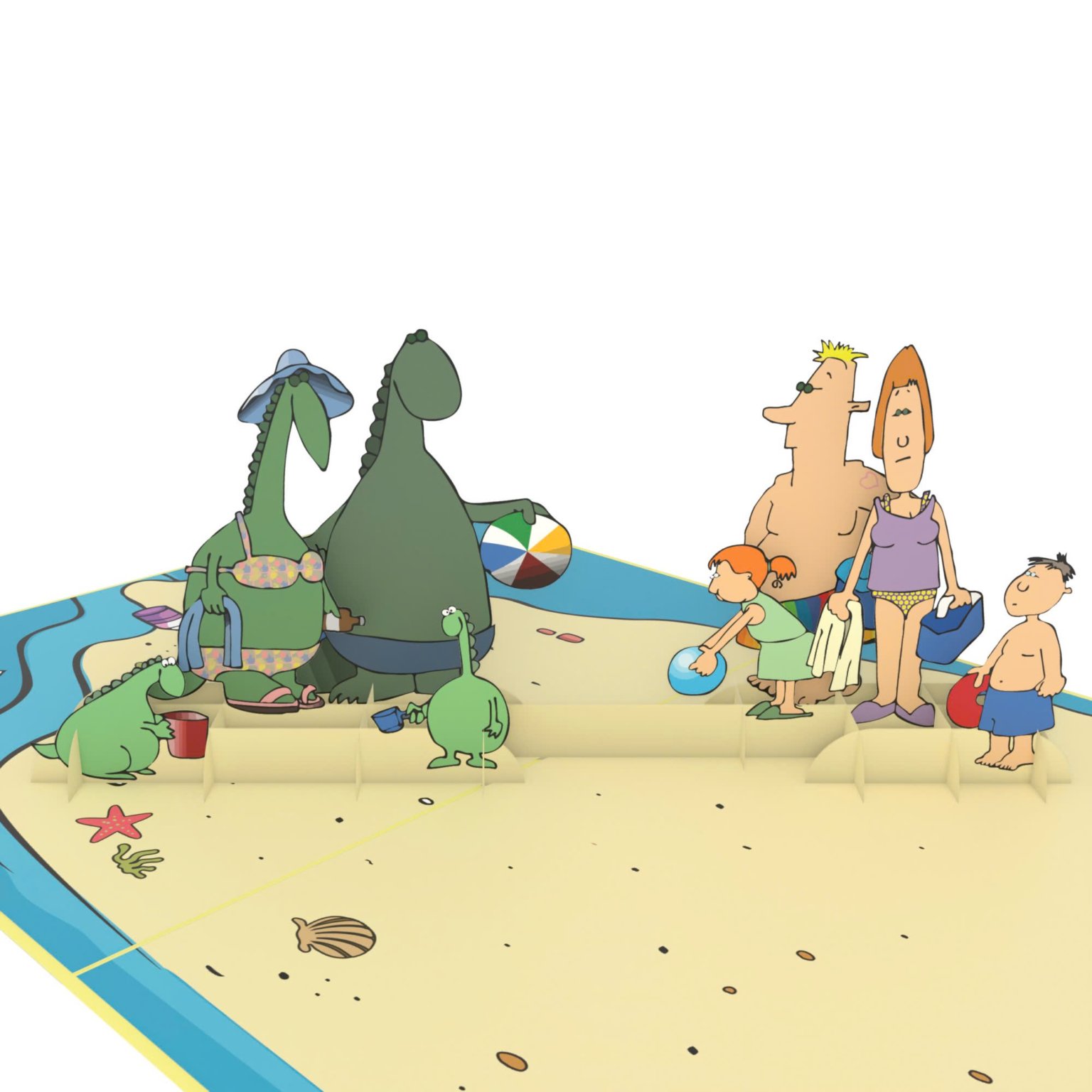 Family Swim Suits 3D Pop Up Card - SkyPop - Wholesale, Manufacture ...