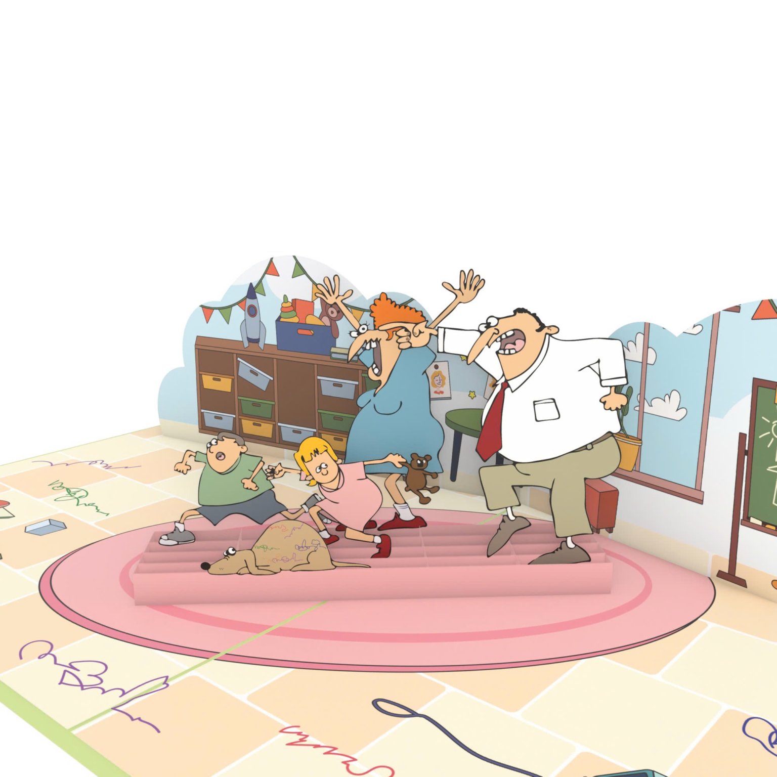 Scared Family 3D Pop Up Card - SkyPop - Wholesale, Manufacture ...